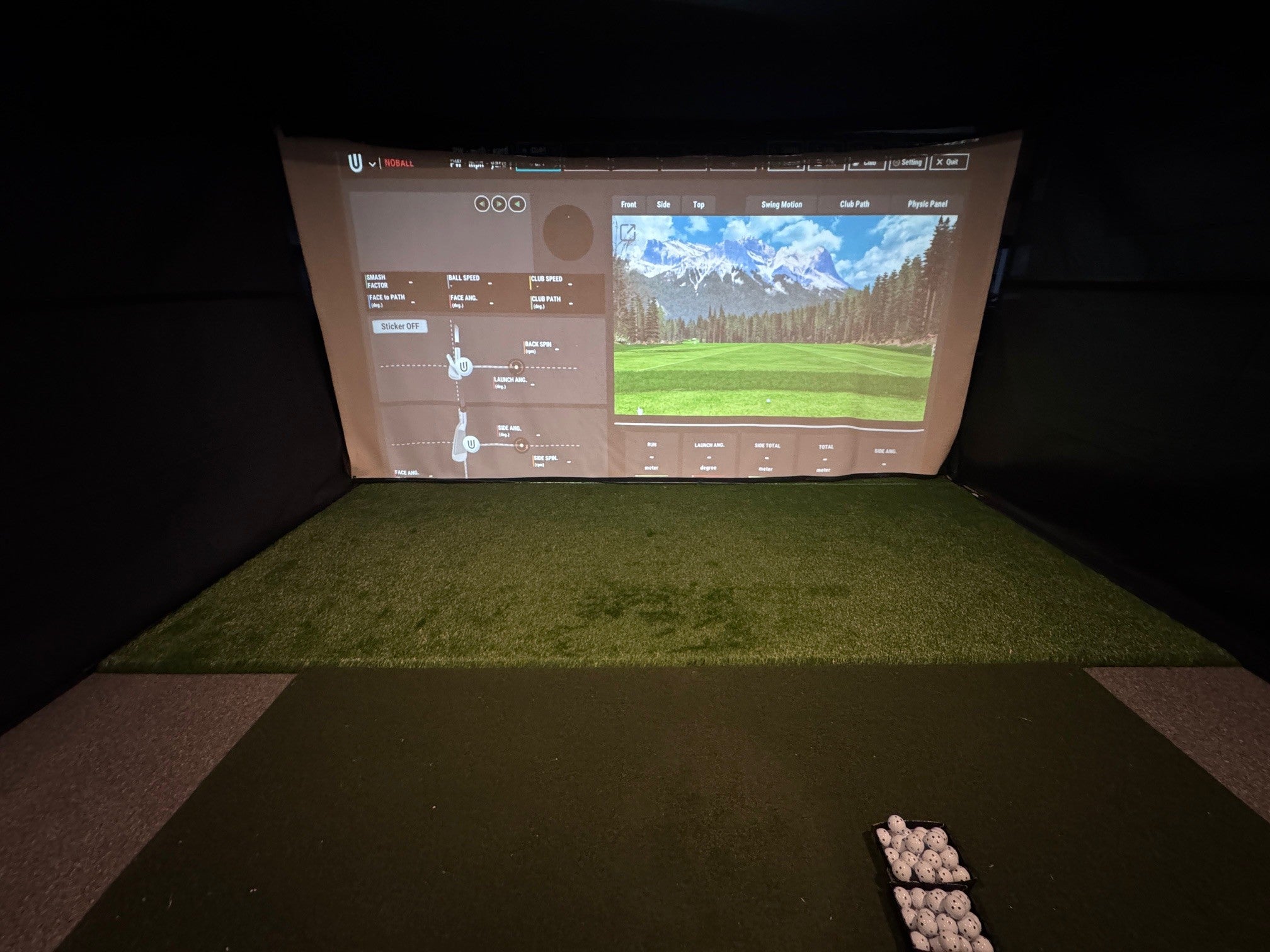 Pre-Owned Uneekor QED & Stealth Elite Complete Golf Simulator (CUSTOME ...